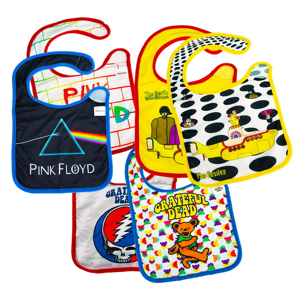 Yellow Sub / Grateful Dead / Pink Floyd Bibs 6 pack – Daphyls